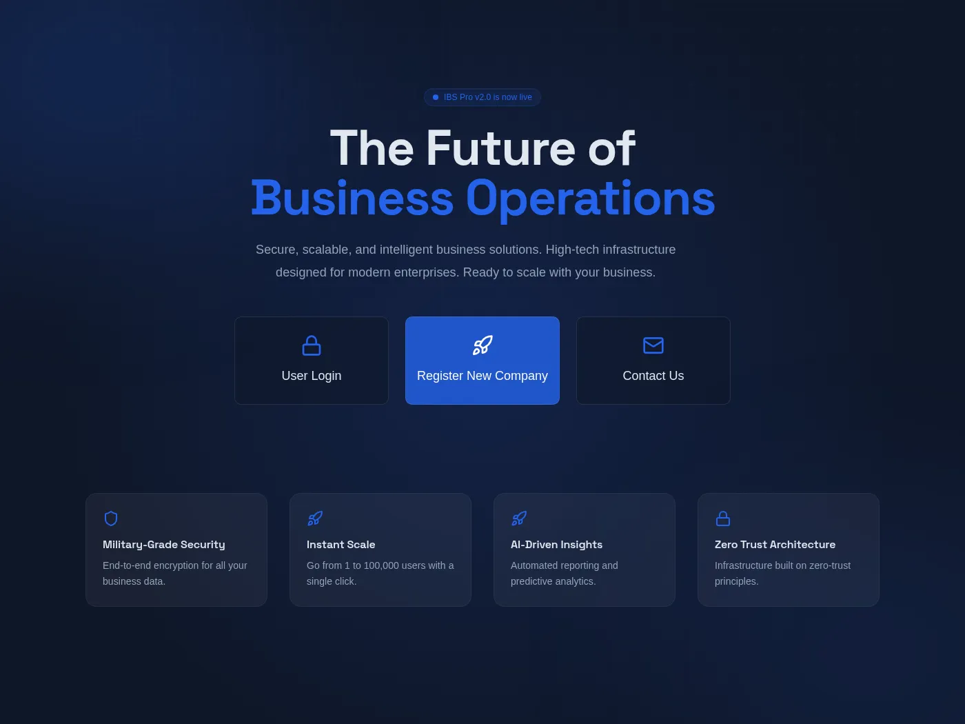 IBS Pro Business Platform