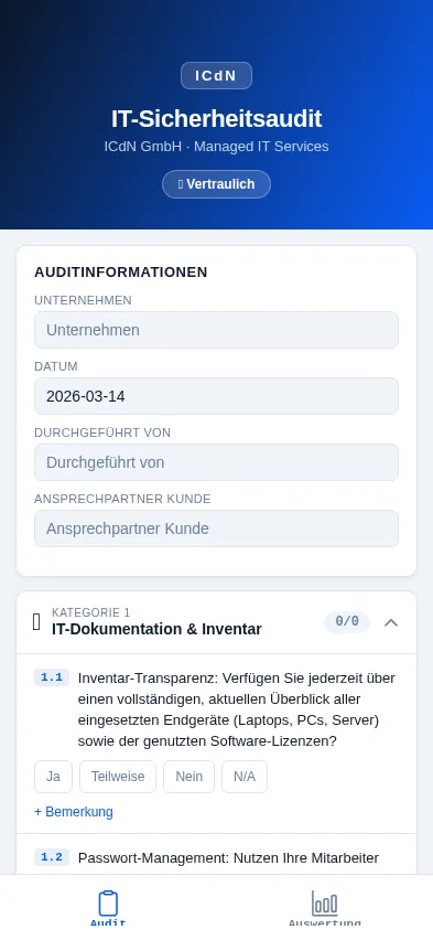 ICdN Audit Mobile