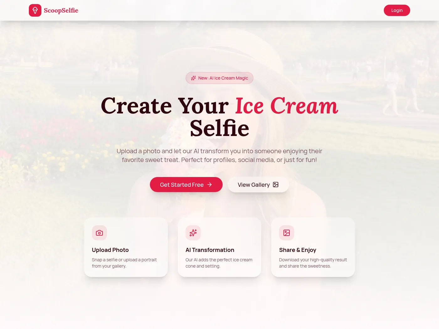 Ice Cream Selfie Generator