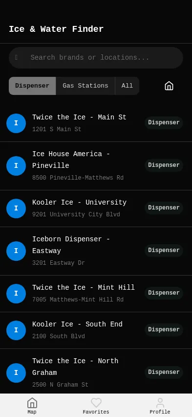 Ice Dispenser Finder