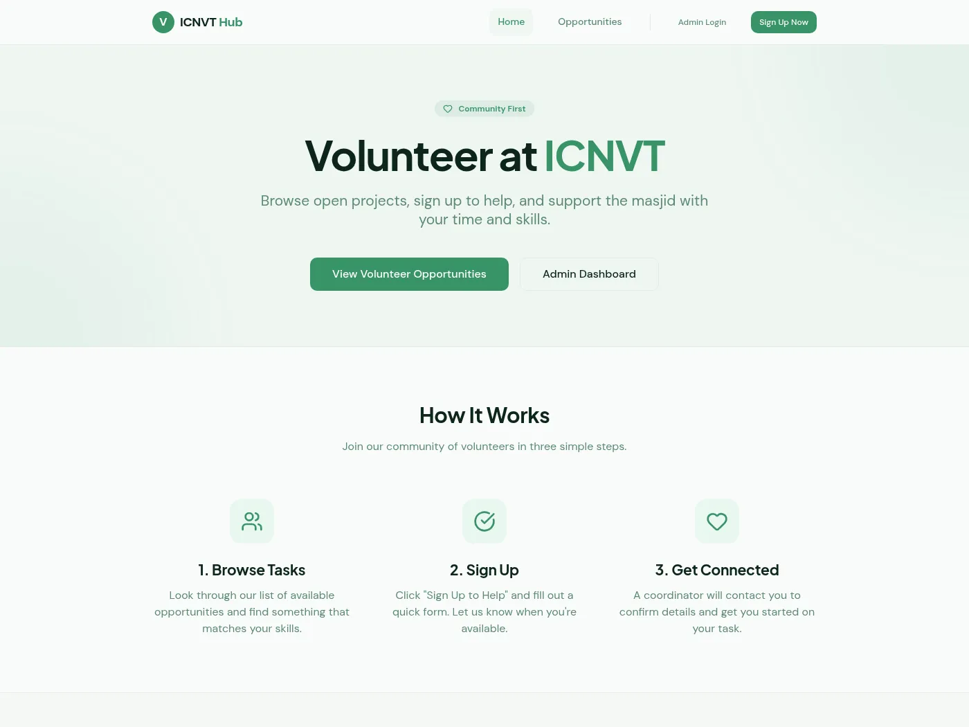 ICNVT Volunteer Hub