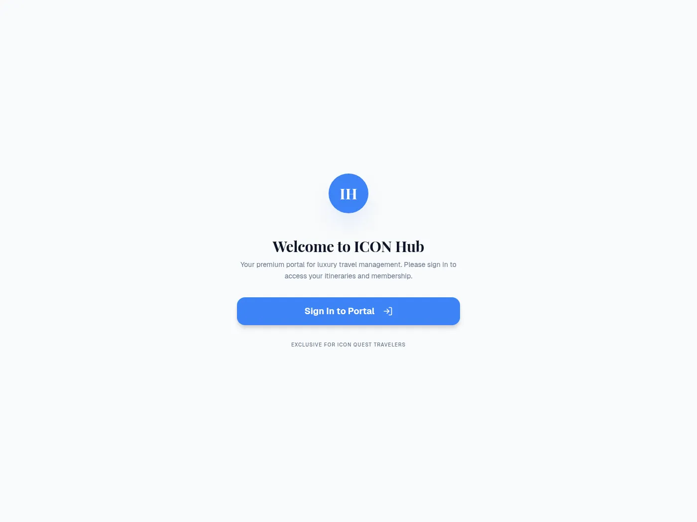 ICON Hub Travel Portal