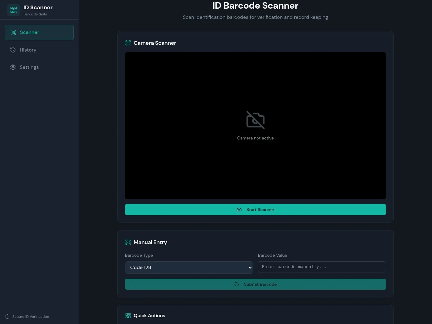 ID Barcode Scanner Suite