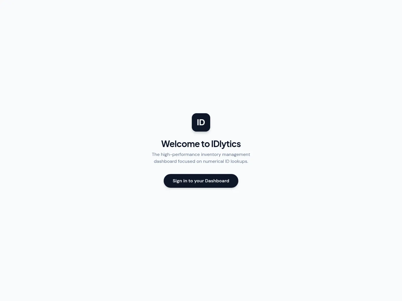Numerical ID Dashboard