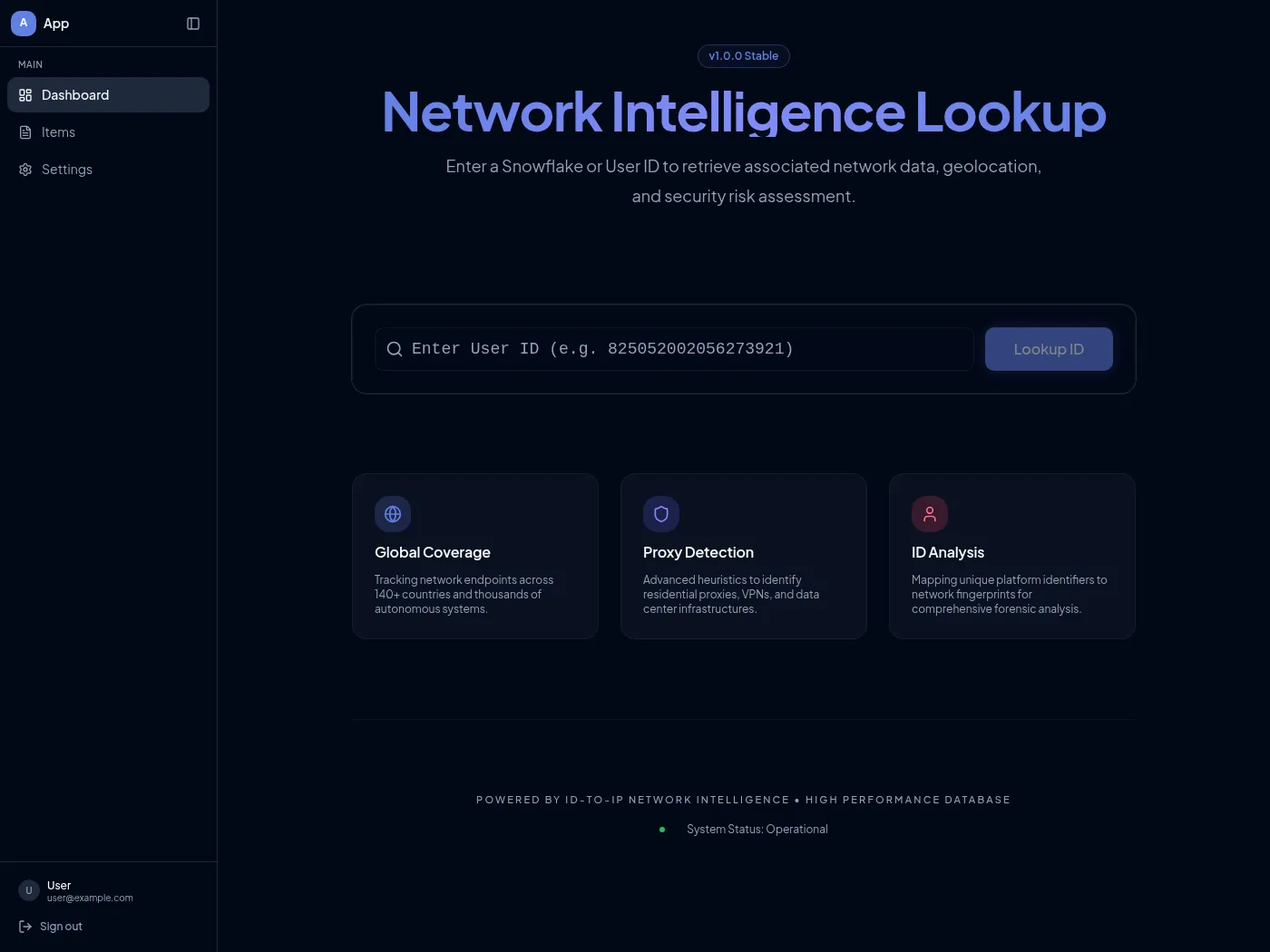 ID-to-IP Lookup Tool