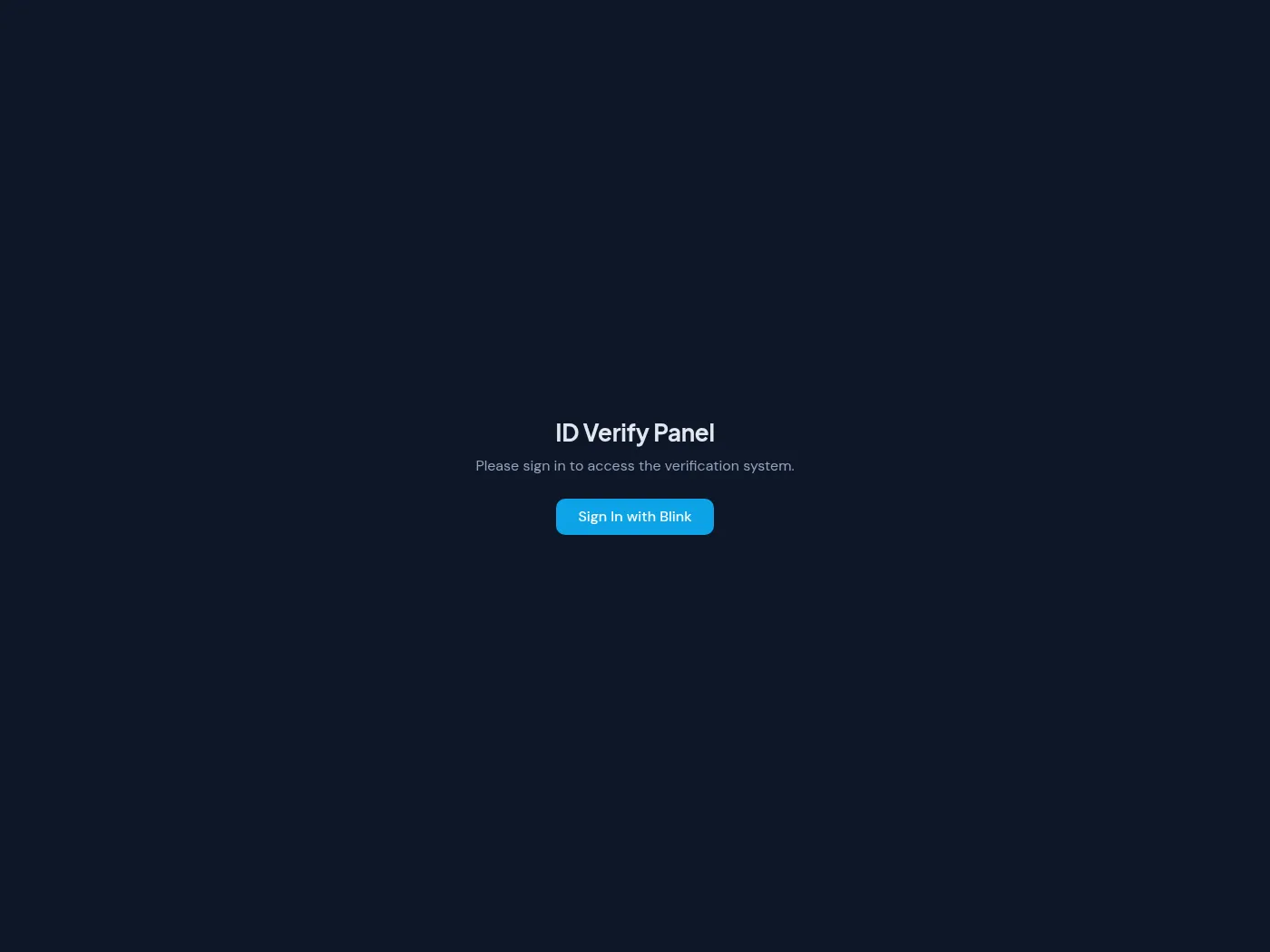 ID Verify Panel