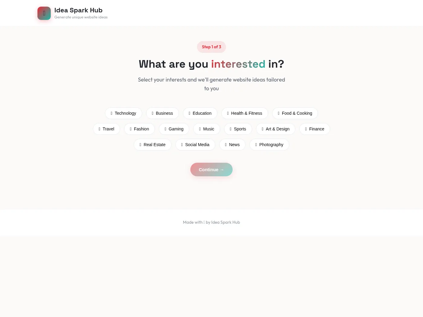 Idea Spark Hub