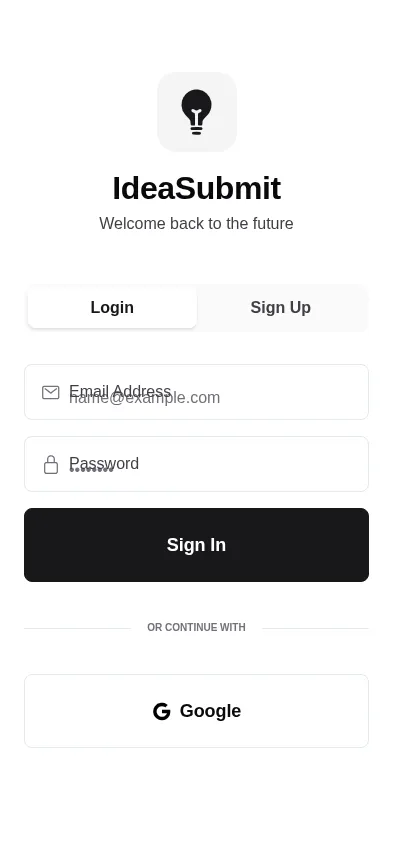 IdeaSubmit Mobile