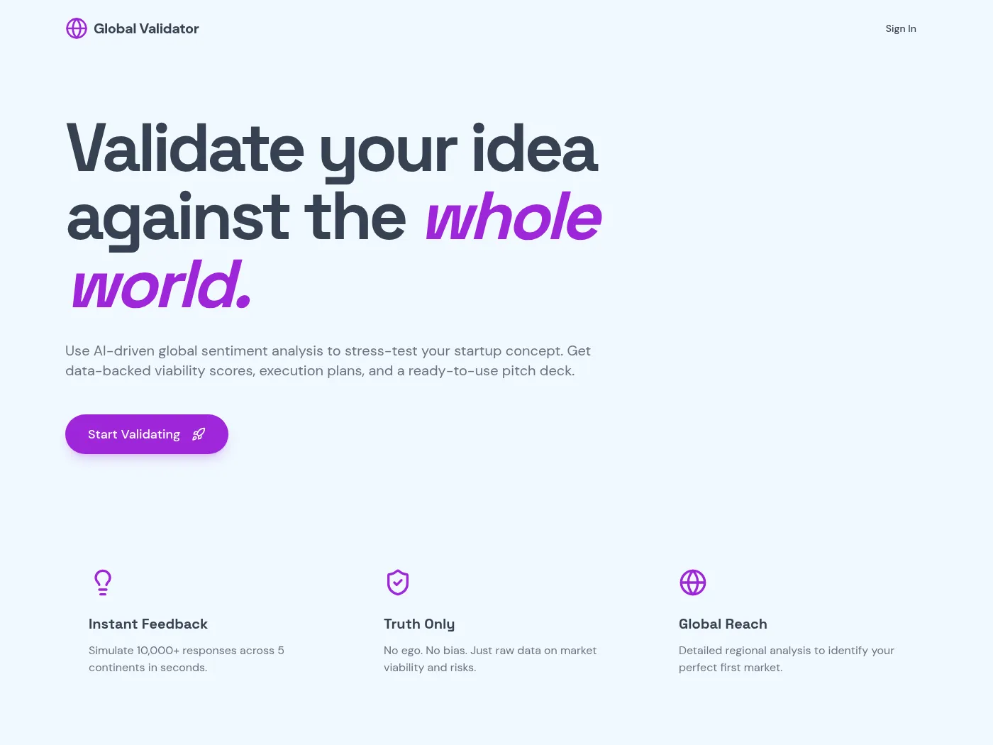 Global Idea Validator