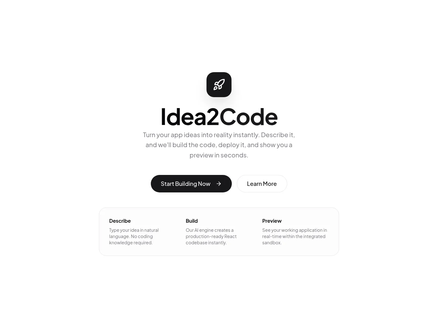Idea2Code Generator