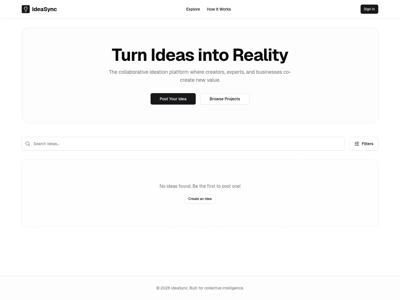 IdeaSync Platform