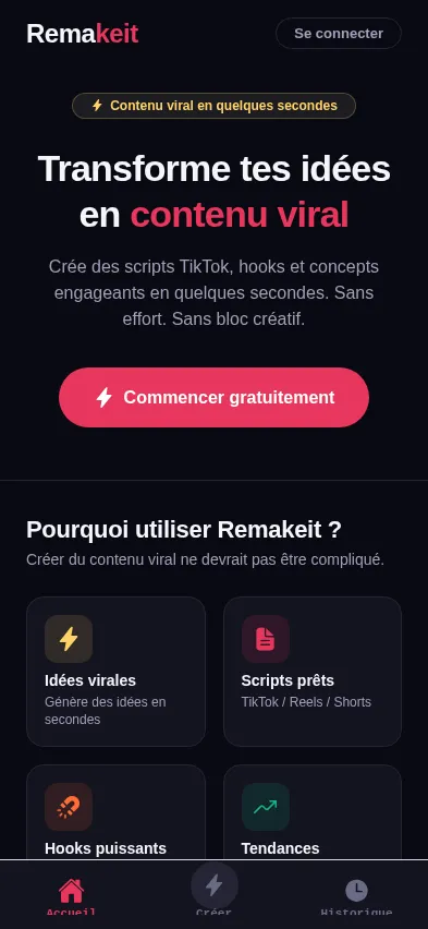 Idée à Application