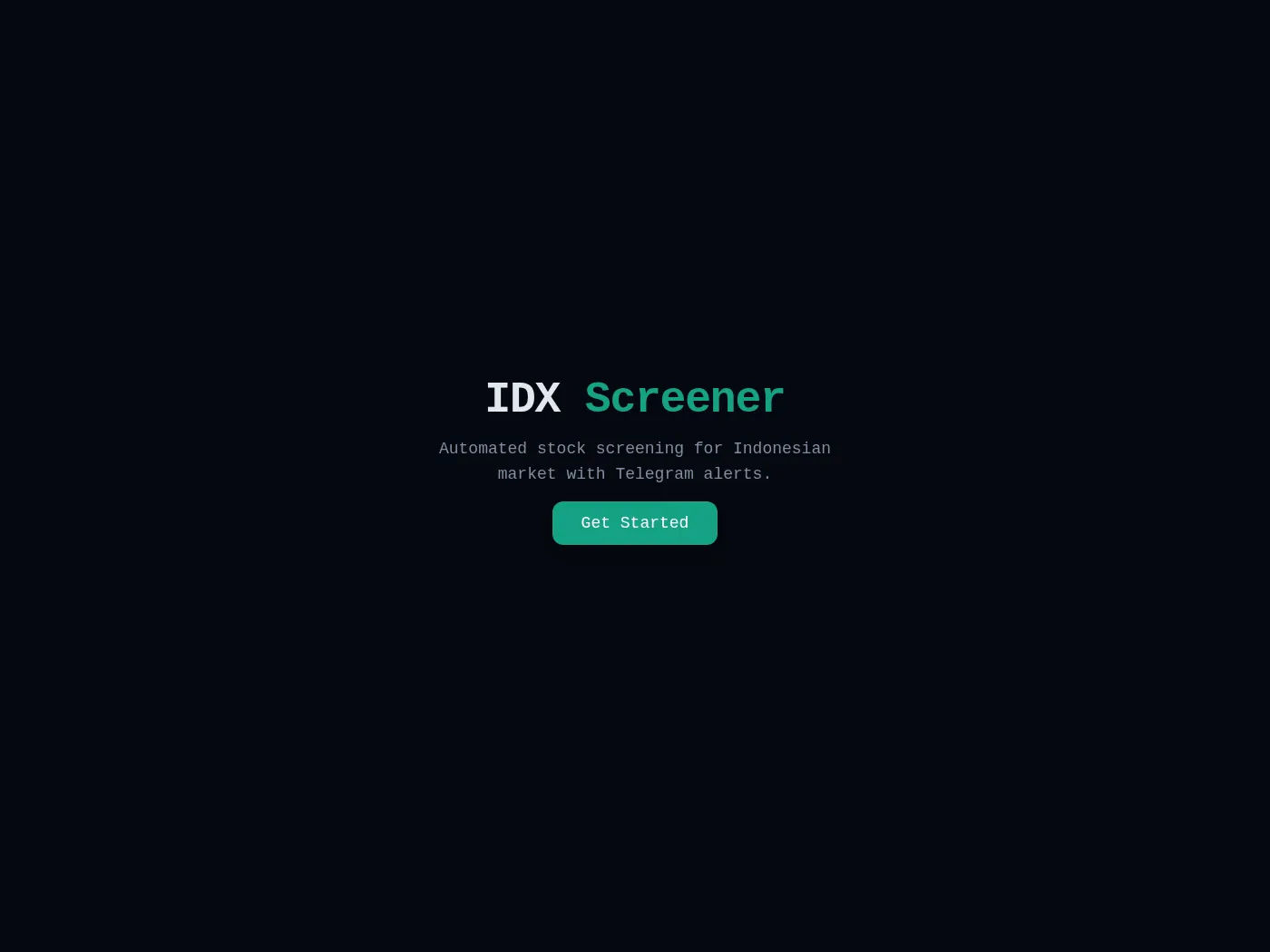IDX Stock Screener