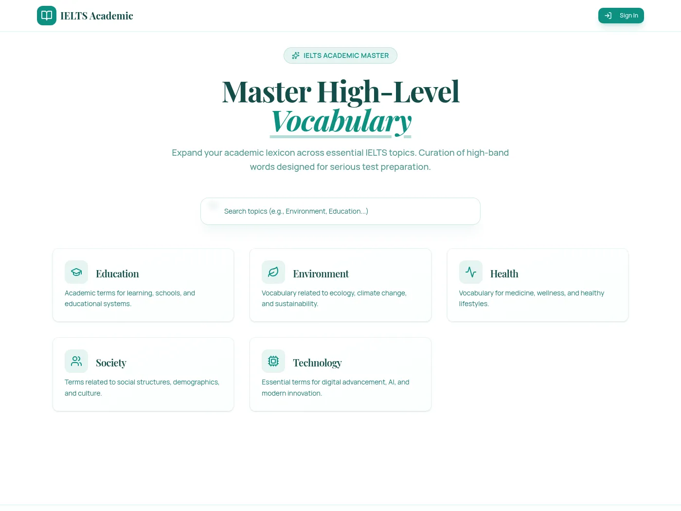IELTS Academic Vocab Builder