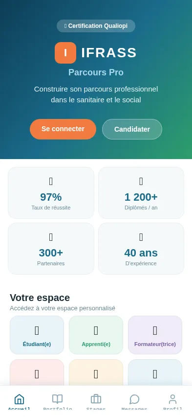 IFRASS Parcours Pro App