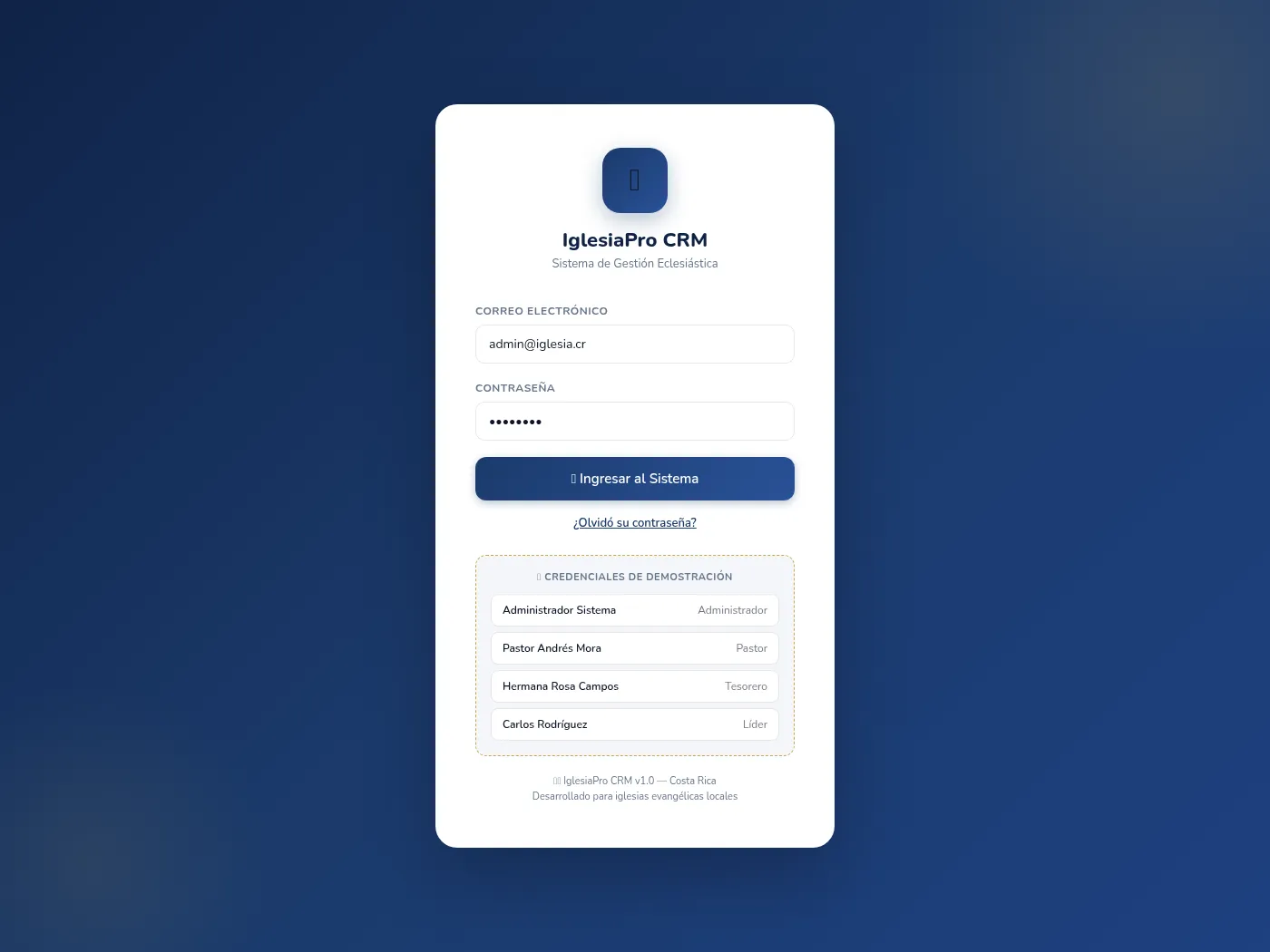 IglesiaPro CRM