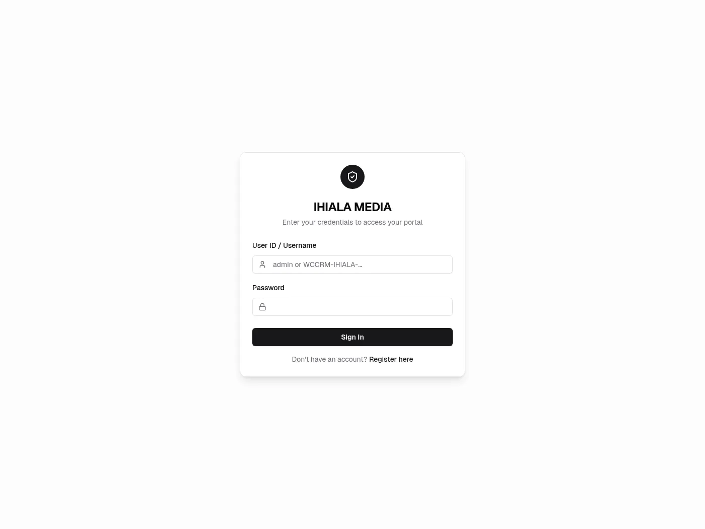 IHIALA Media Payments Portal