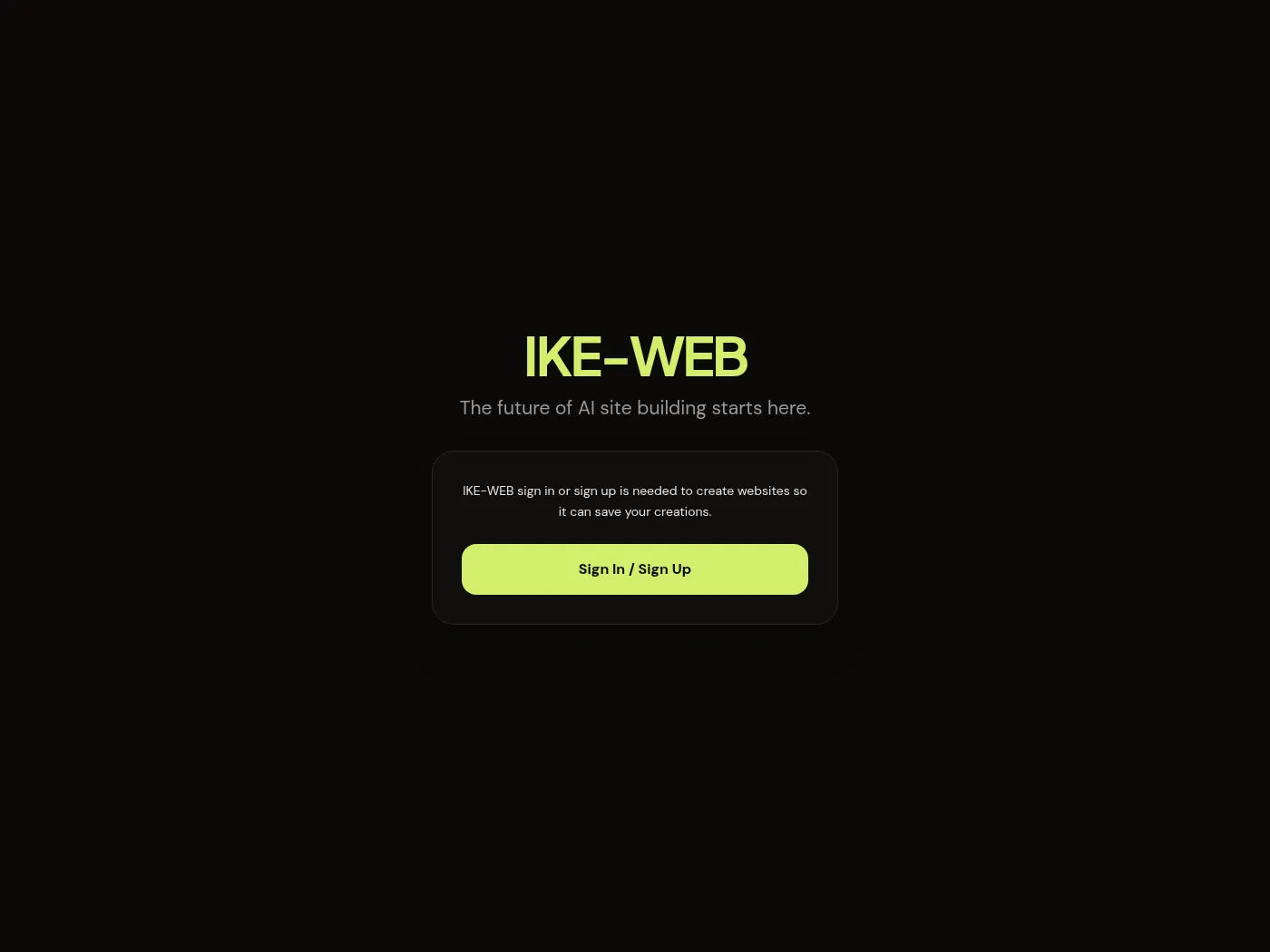 Ike-Web AI Site Builder