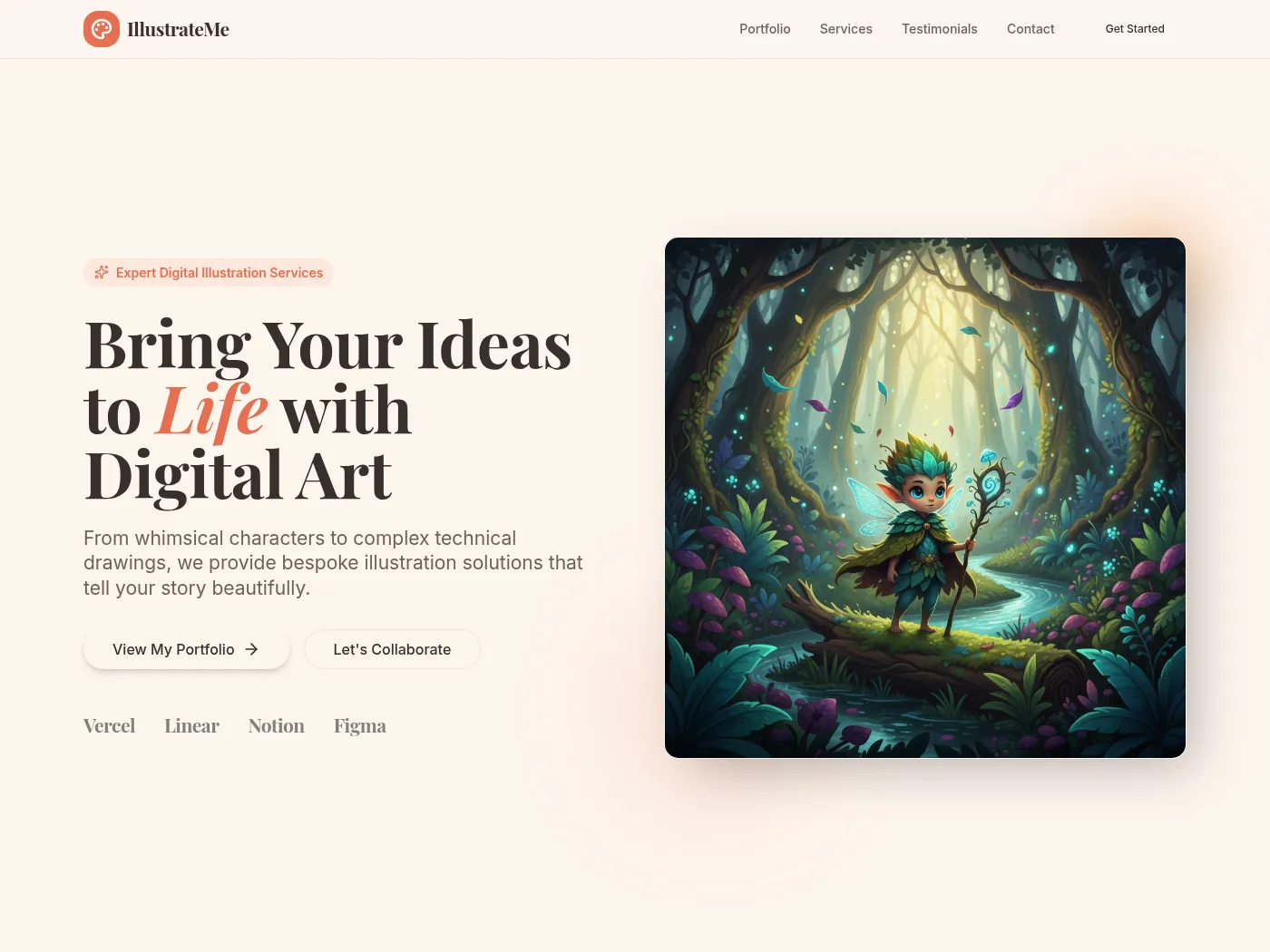 IllustrateMe Landing Page