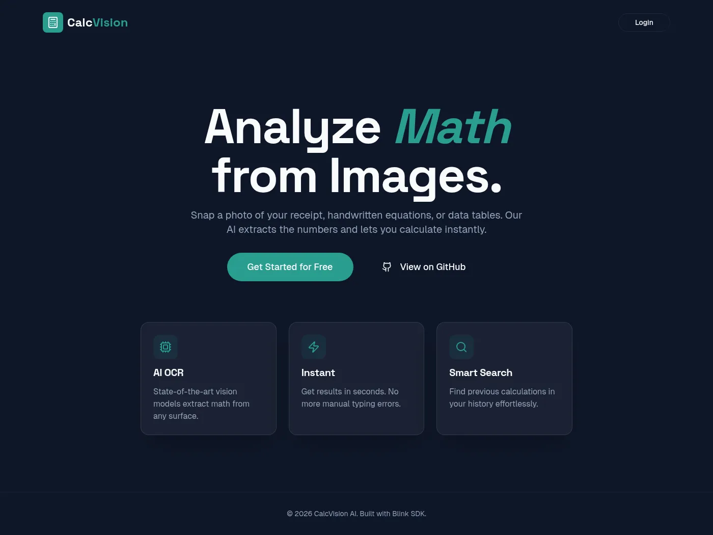 Image Analysis Calculator