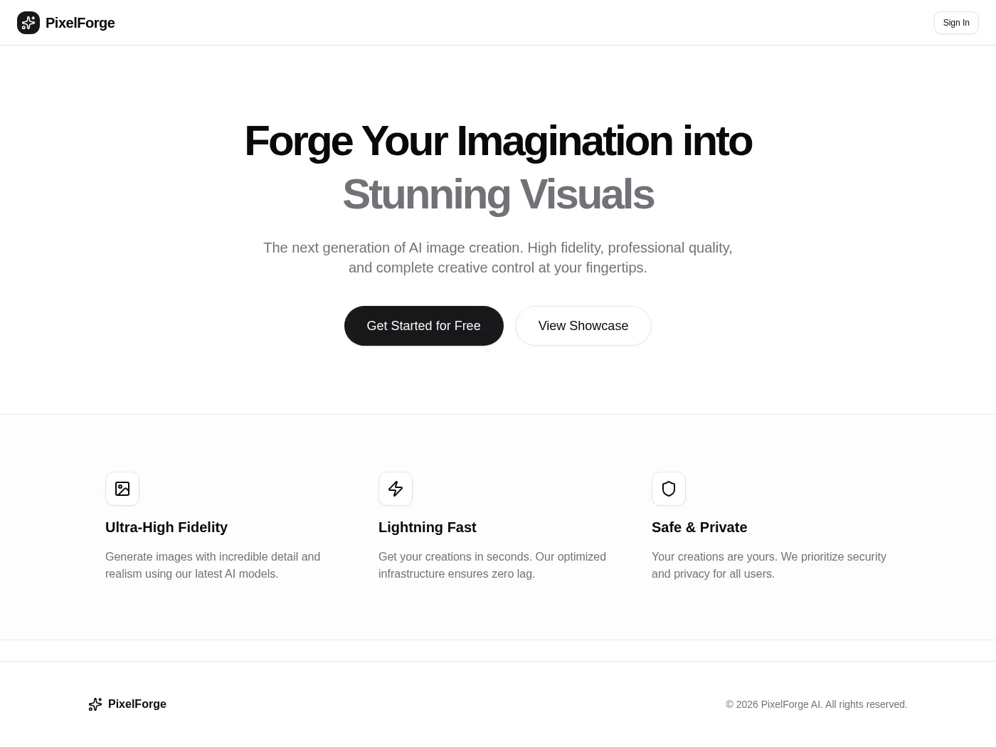 PixelForge Image Creator