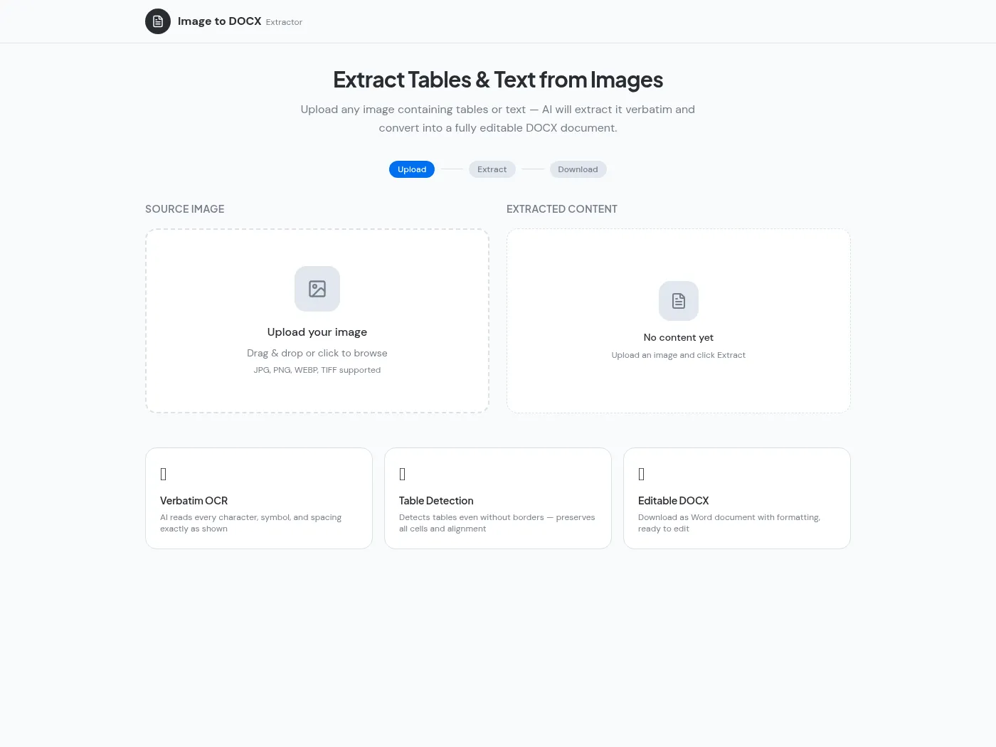 Image to Docx Extractor
