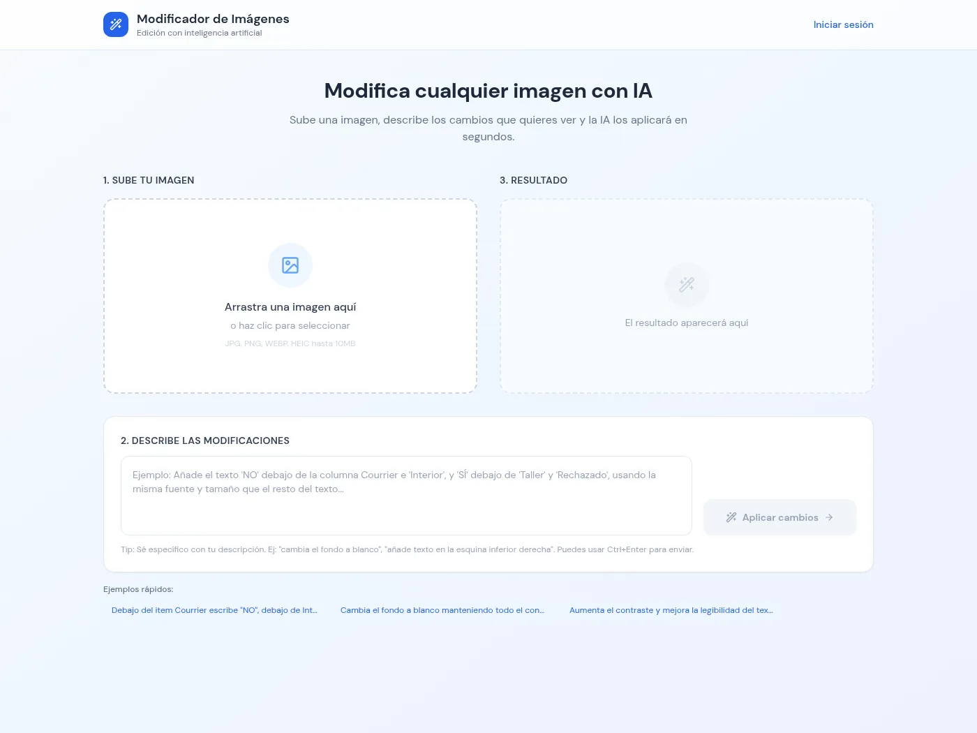 Image Modification Preview