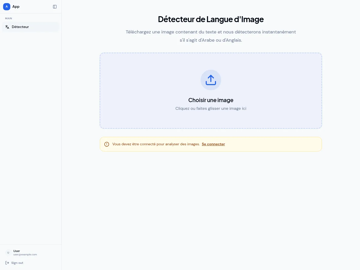 Language Image Classifier