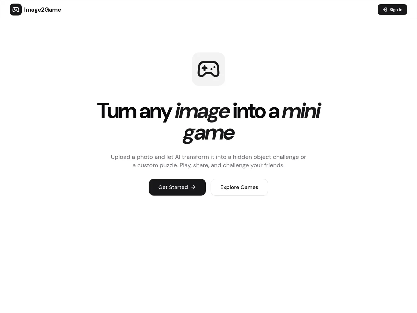 Image2Game
