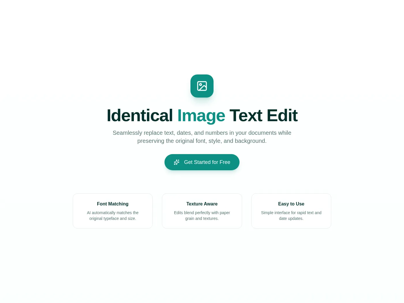 Identical Image Text Edit