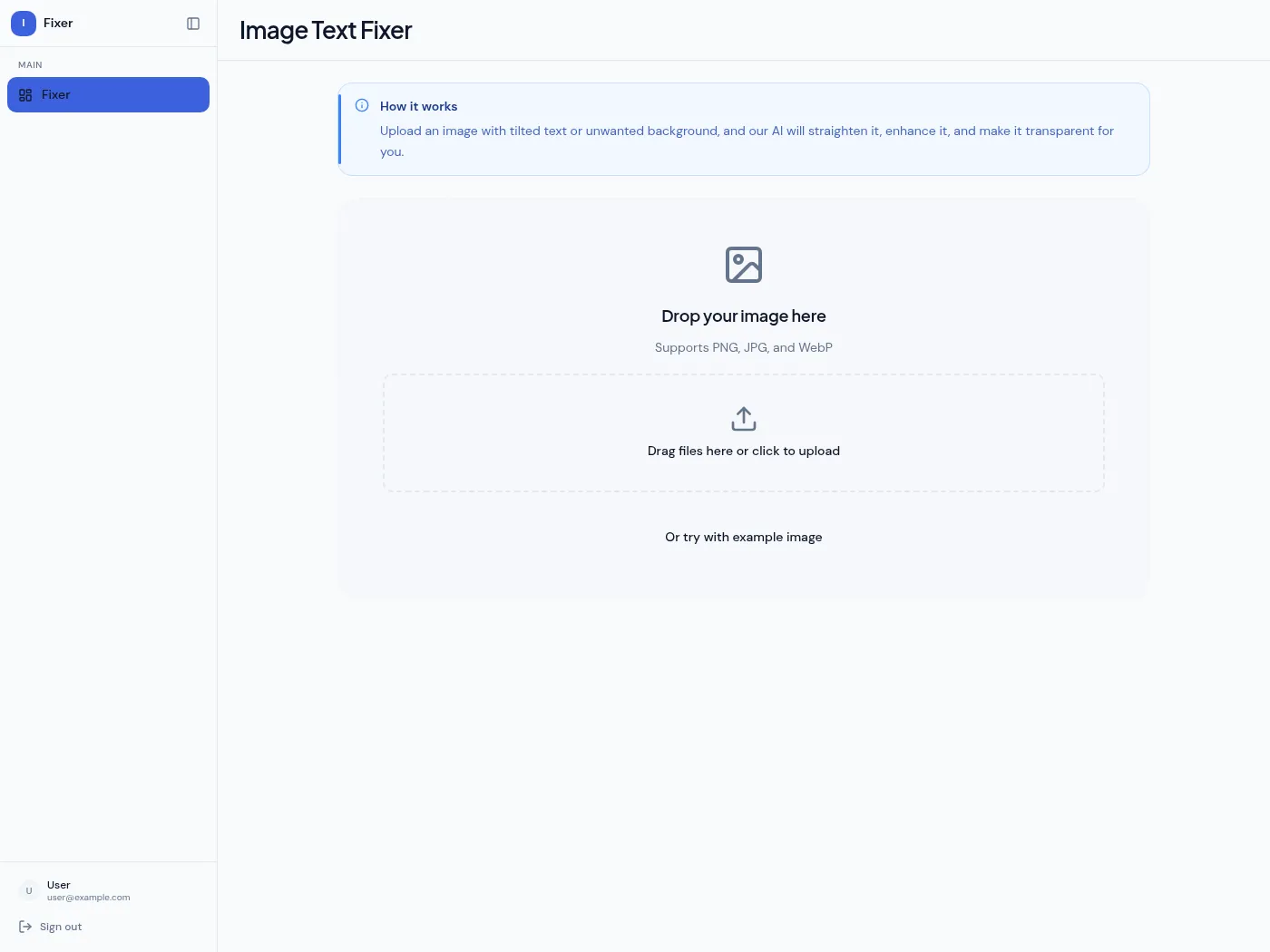 Image Text Fixer