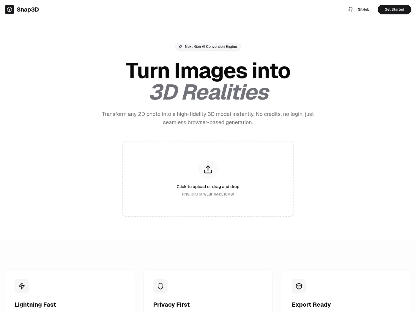 Snap3D AI Converter