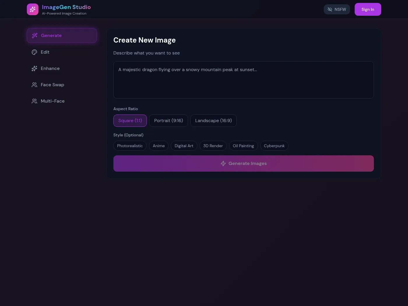 ImageGen Studio