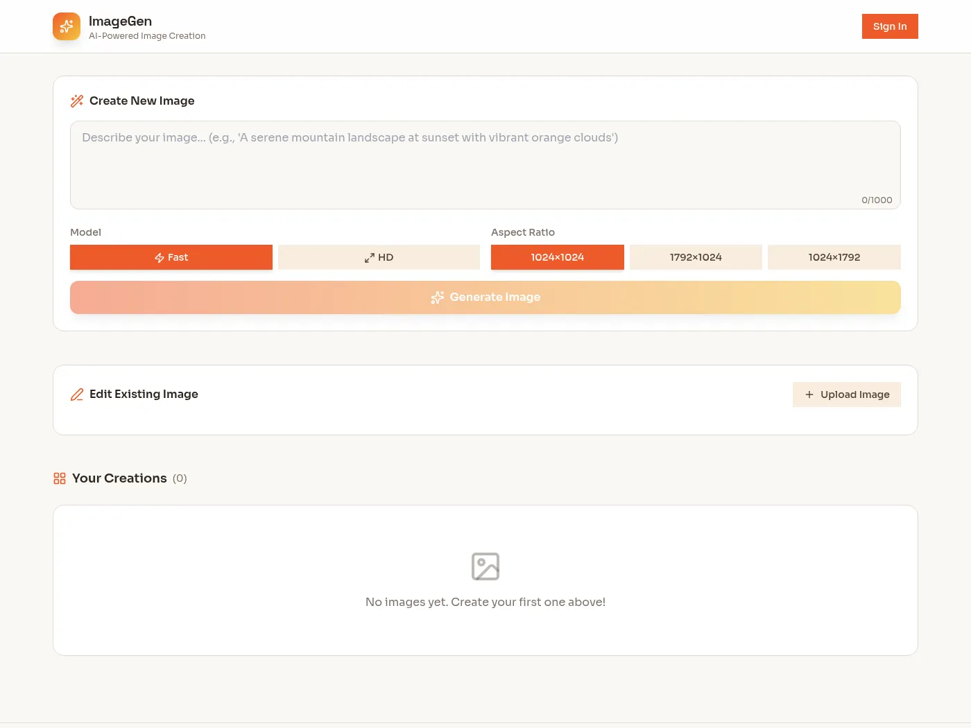 ImageGen Web App
