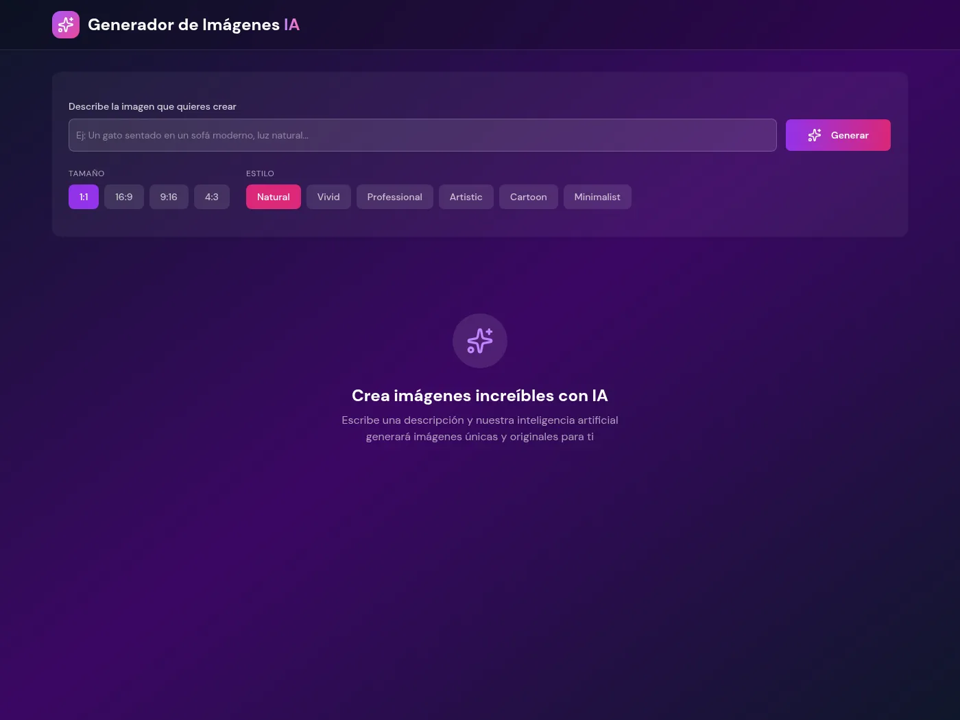 Generador de Imágenes IA
