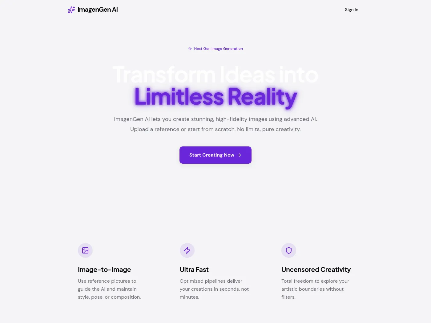 ImagenGen AI App