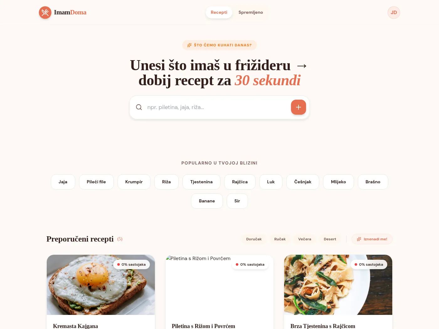 ImamDoma Recipe Finder