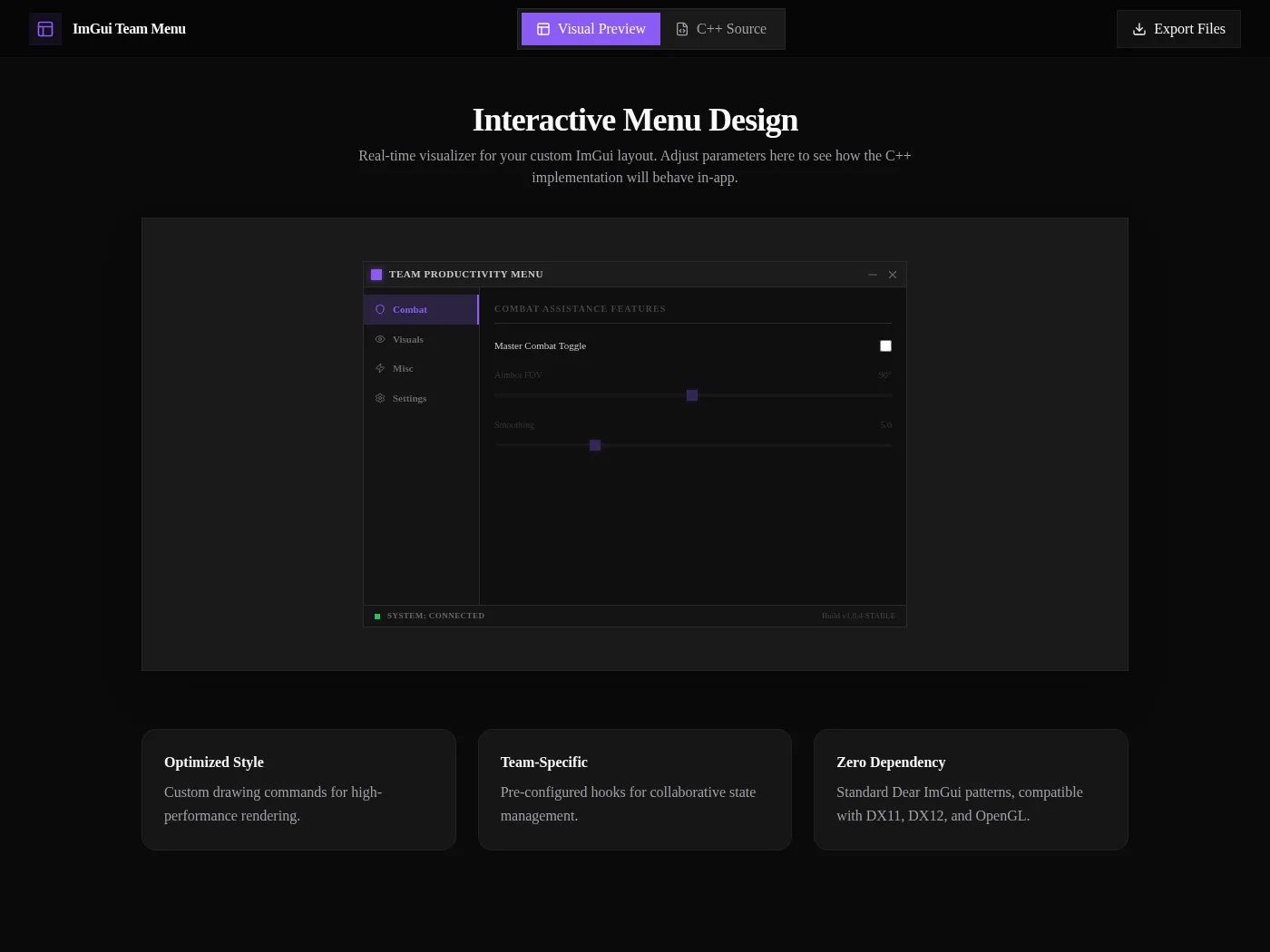 ImGui Team Menu