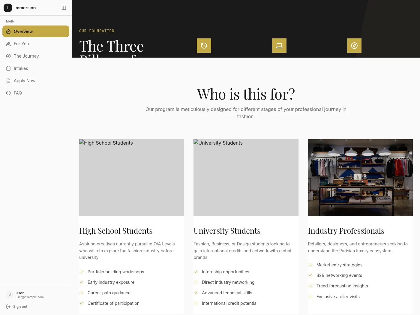 Immersion Pathways Hub