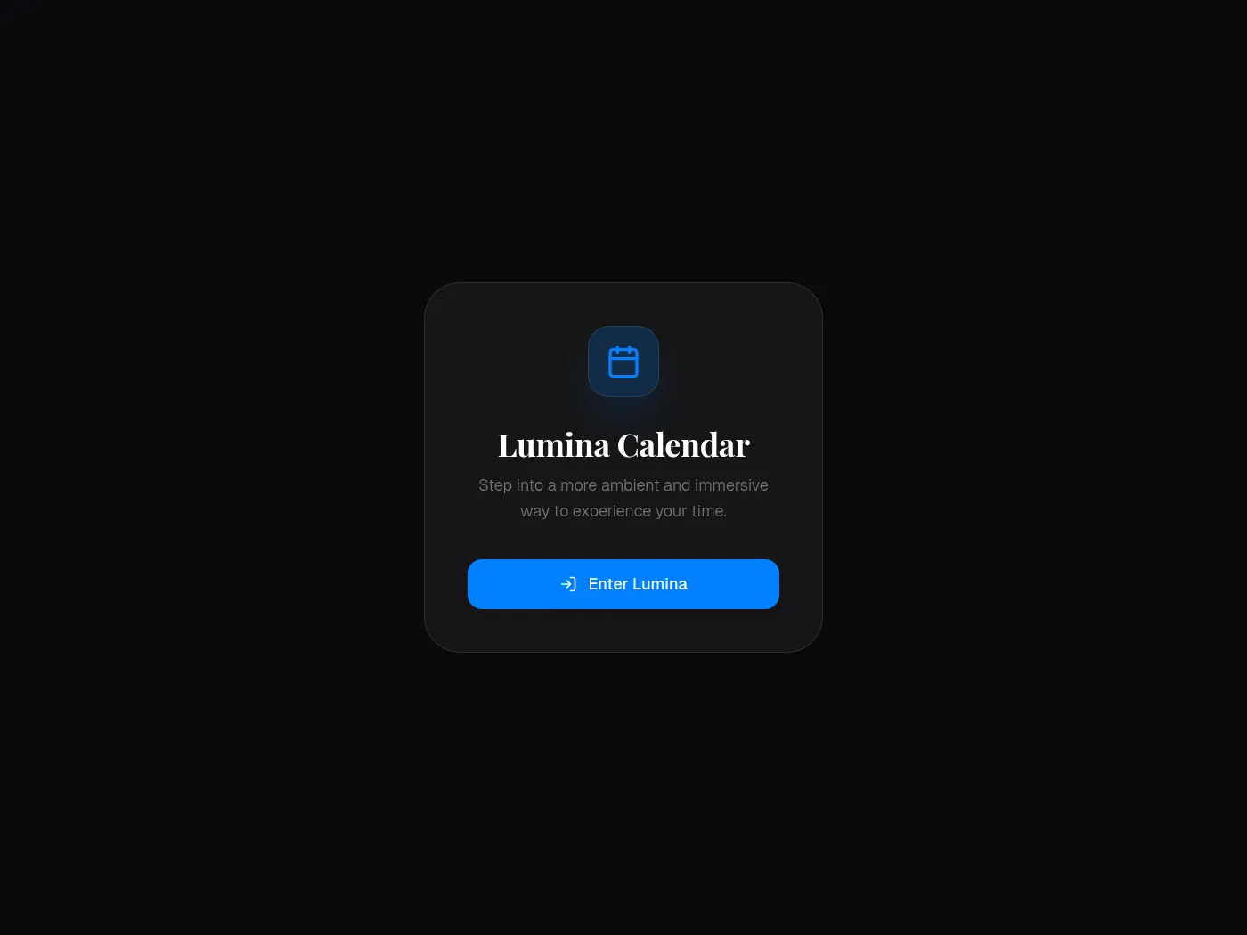 Immersive Calendar UI