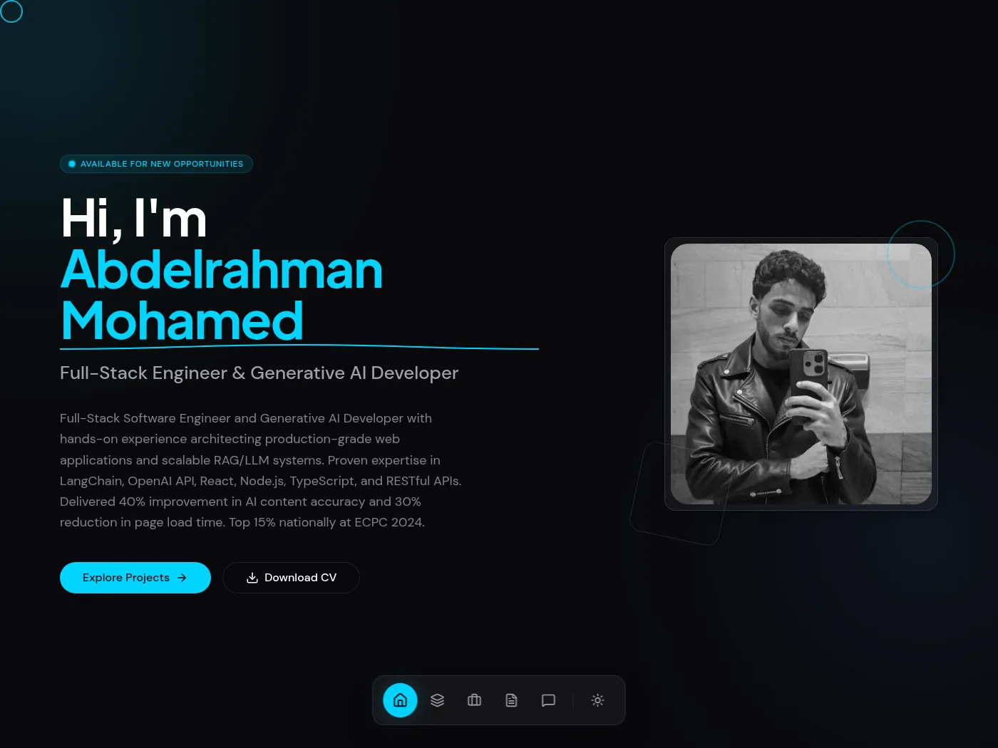 Immersive Dev Portfolio