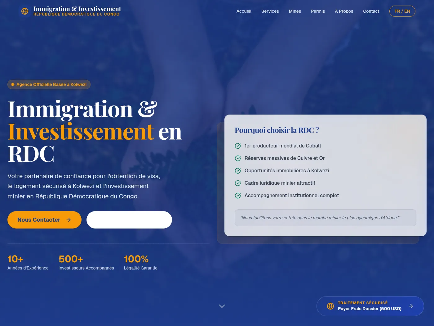 Immigration RDC Prestige Site
