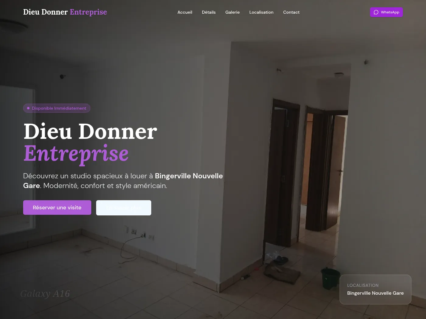 Dieu Donner Immo Site