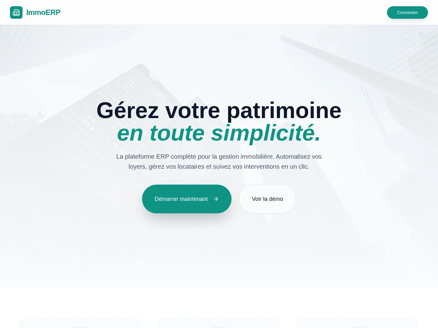 ImmoERP Dashboard