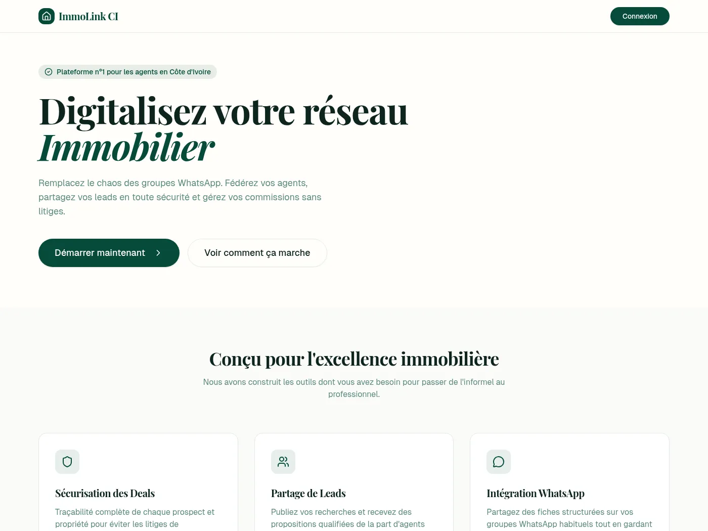 ImmoLink CI Platform