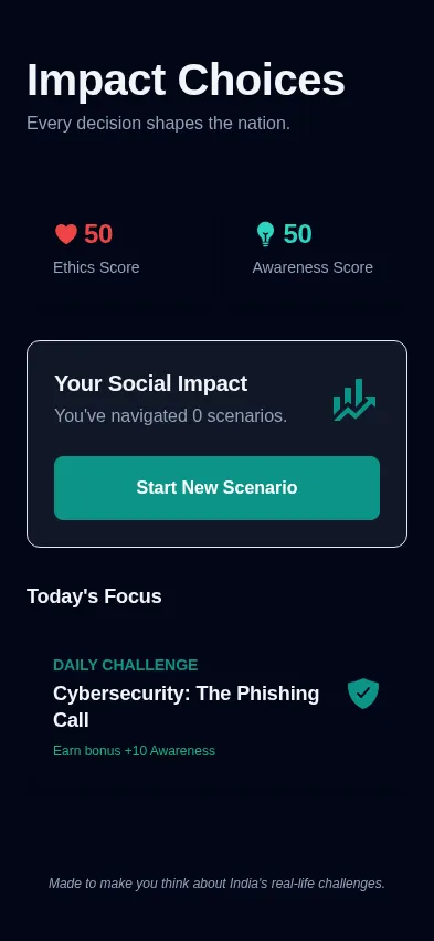 Impact Choices Game