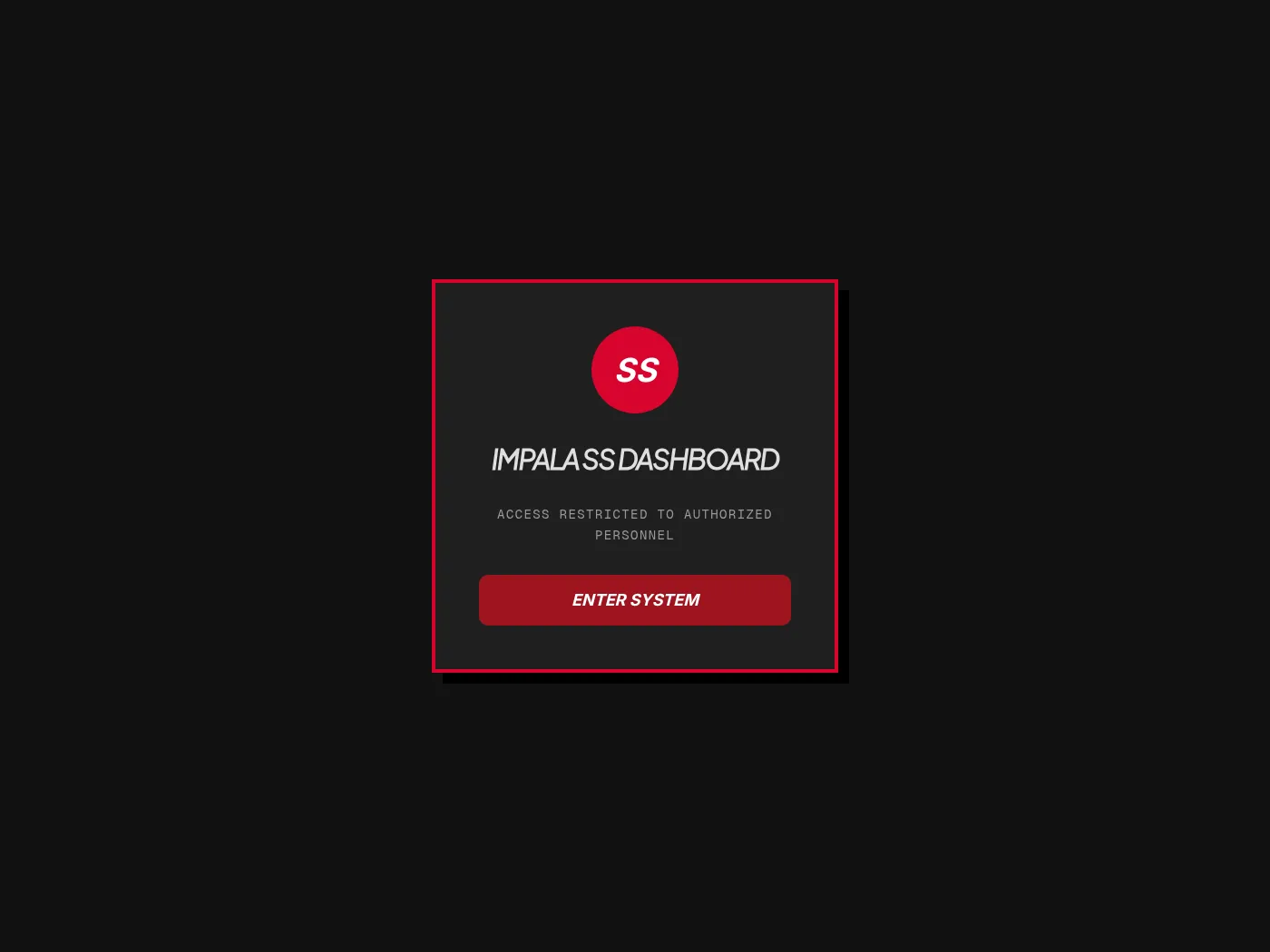 Impala SS Retro Dashboard