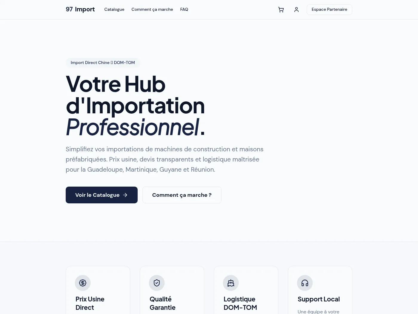 Importation DOM-TOM Hub