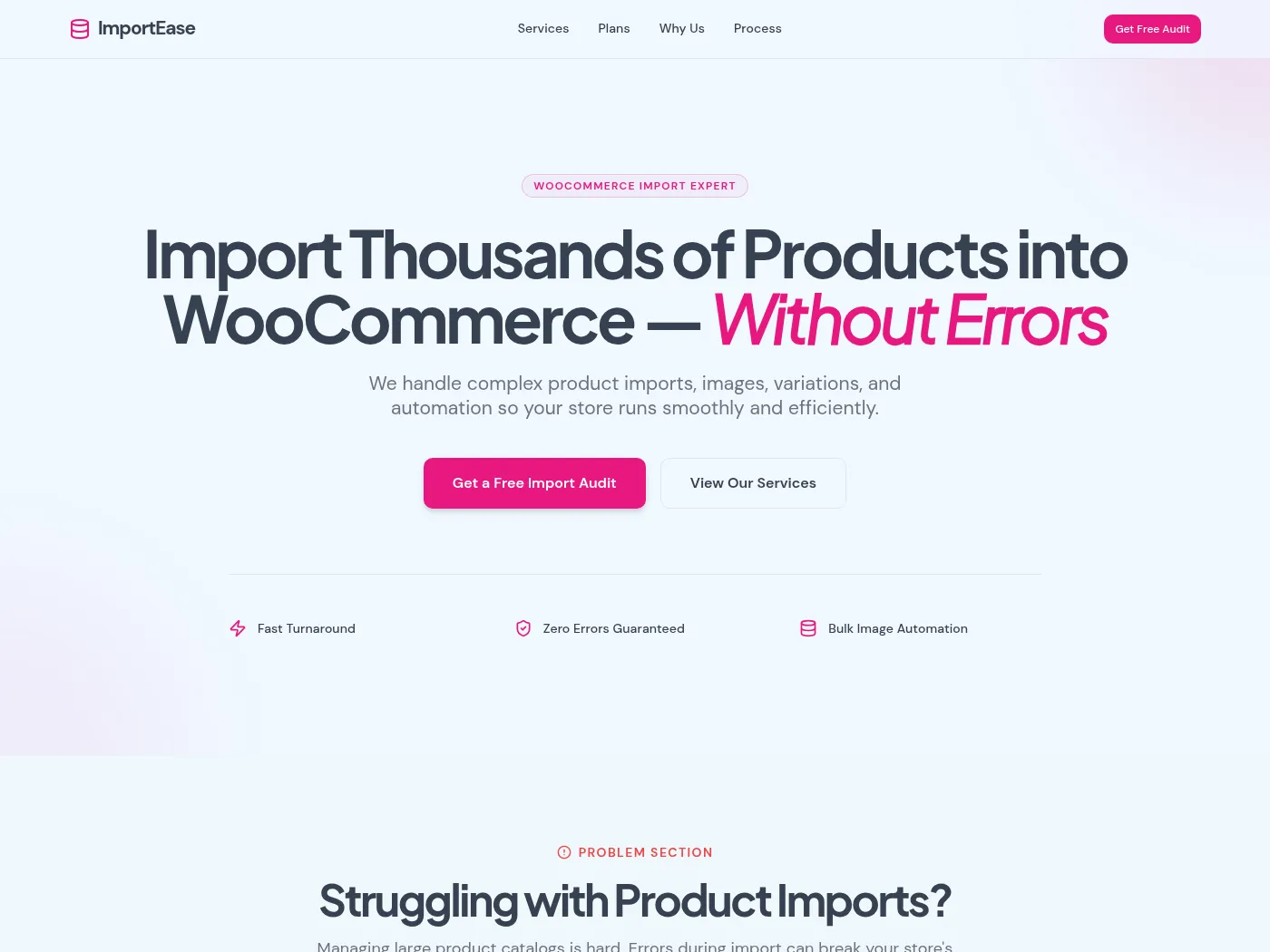 ImportEase Landing Page