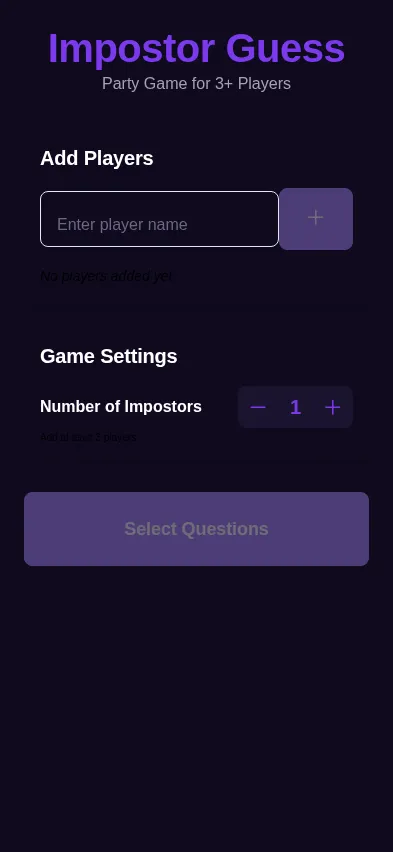 Impostor Guess Game